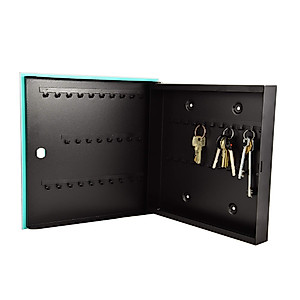 Concept Crystal 50 Keys Cabinet with Decorative Front Panel and Glass White Board KN04 Rusted Textures Series