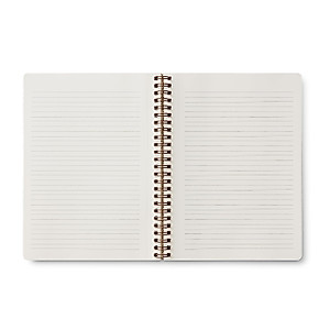 RIFLE PAPER CO. Spiral Notebook | 150 Ruled Pages, Inner Storage Pocket Folders, Double-Spiral Binding, Metallic Gold Foil Accents (8.25" L x 6.25" W), Curio