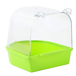 iplusmile Parakeet Cage Parakeet Cage Parrot Bath Box Bird Cage Bath Accessories Hanging Bathing Tub for Parakeet Pet Cockatiel Canary Cockatoos Conure Lovebird Supplies Parakeet Toys Parakeet Toys