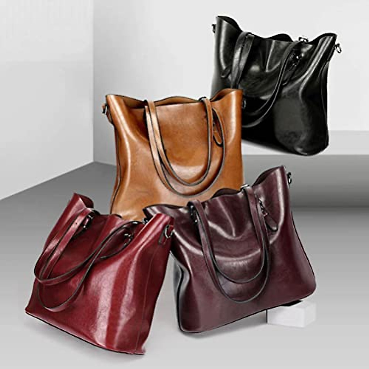 Luxury Handbags Women Messenger Bags Vintage European and American Style Designer Retro Tote Shoulder Bag (Green)