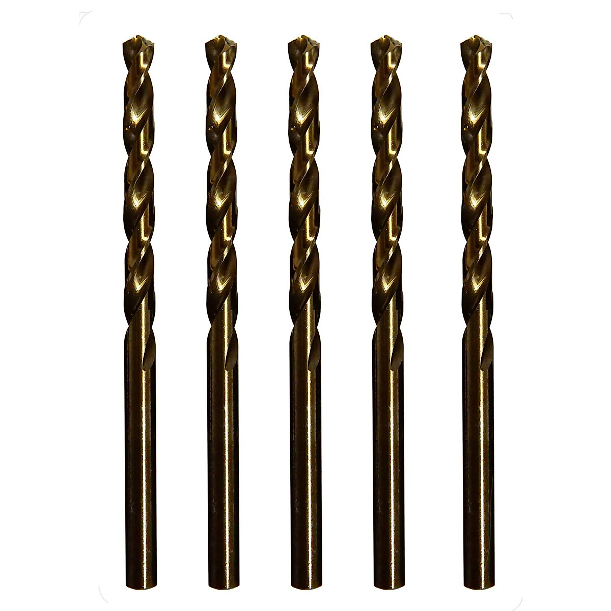 STROTON Metric M42 8% Cobalt Drill Bits for Stainless Steel and Hard Metal (4.5mm x 5pcs)