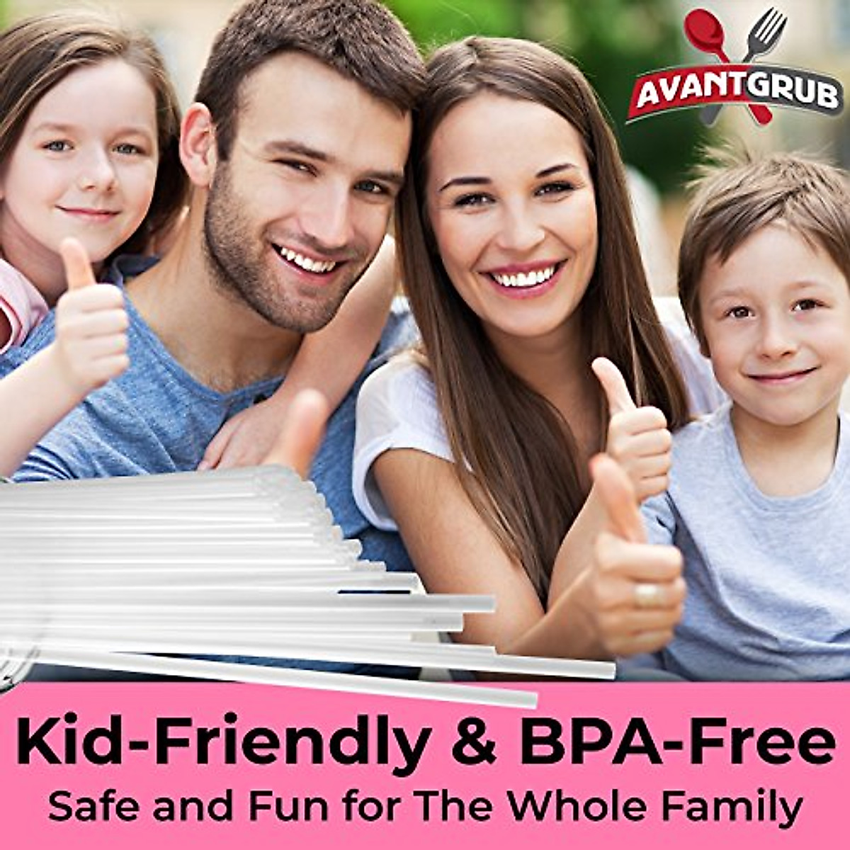 Durable, Reusable 7.75in Clear Cocktail Straws 100pk. Individually Wrapped for Germ Protection and Easy Serving. BPA-Free Straw Makes a Great Drink Sipper or Swizzle Stirrer for Mixed Drinks!