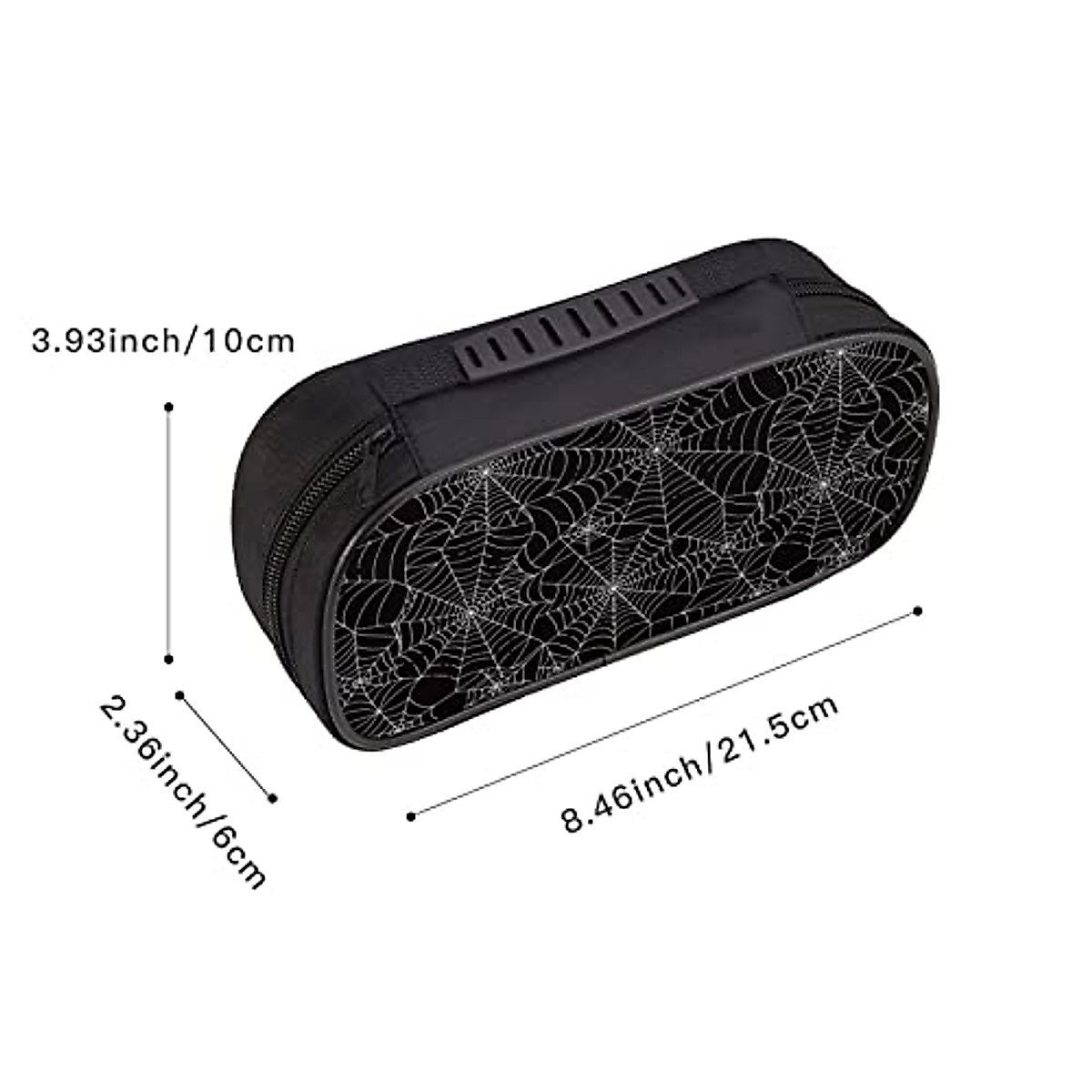 Yashilaiya Big Capacity Pencil Case Funny Spider Web Pencil Bag Zipper Pencil Box Cosmetic Bag Stationary Bag for Teenage Girls Travel Office Supplies