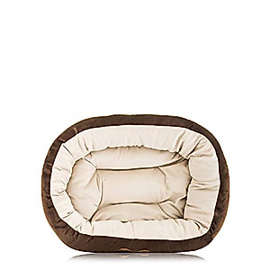 Petmate 290206 Aspen Pet Oval Cuddler Pet Bed, 20" x 16", Chocolate Brown