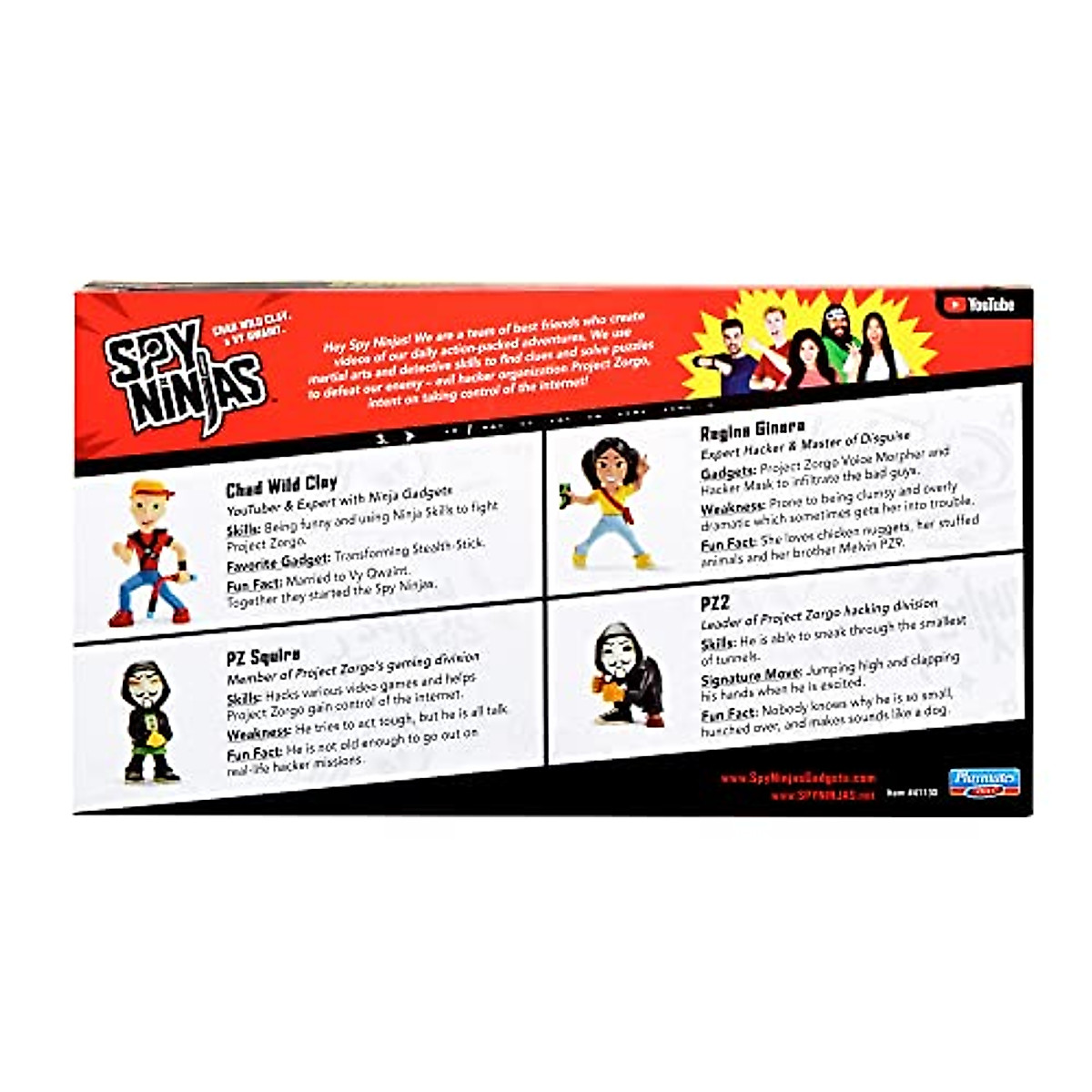 Spy Ninjas Collectible Figure 4-Pack with Chad, Multicolor, (41130)