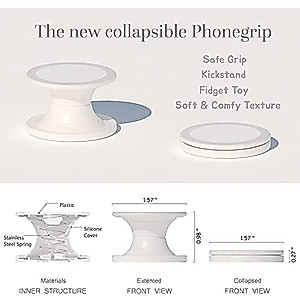 Cellphone Foldable Finger Grip Holder for Smartphone and Tablets - Tortuga and Cute Pig White(3 Pack)