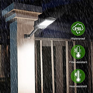 Engrepo Solar Lights Outdoor, 1000LM 168 LEDs Solar Powered Motion Sensor Light, Security Waterproof Solar Flood Light for Deck, Fence, Patio, Front Door, Gutter, Yard, Shed, Path, Garden. 2 Pack