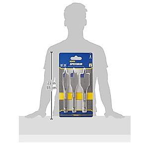 Irwin Industrial Tools 87950 Speebor Blue Groove Spade Bit Set, 3-Piece