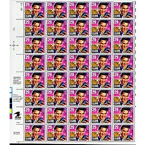 USPS Elvis Presley (Sheet of 40) 29 Cent Postage Stamps 1993 Scott #2721