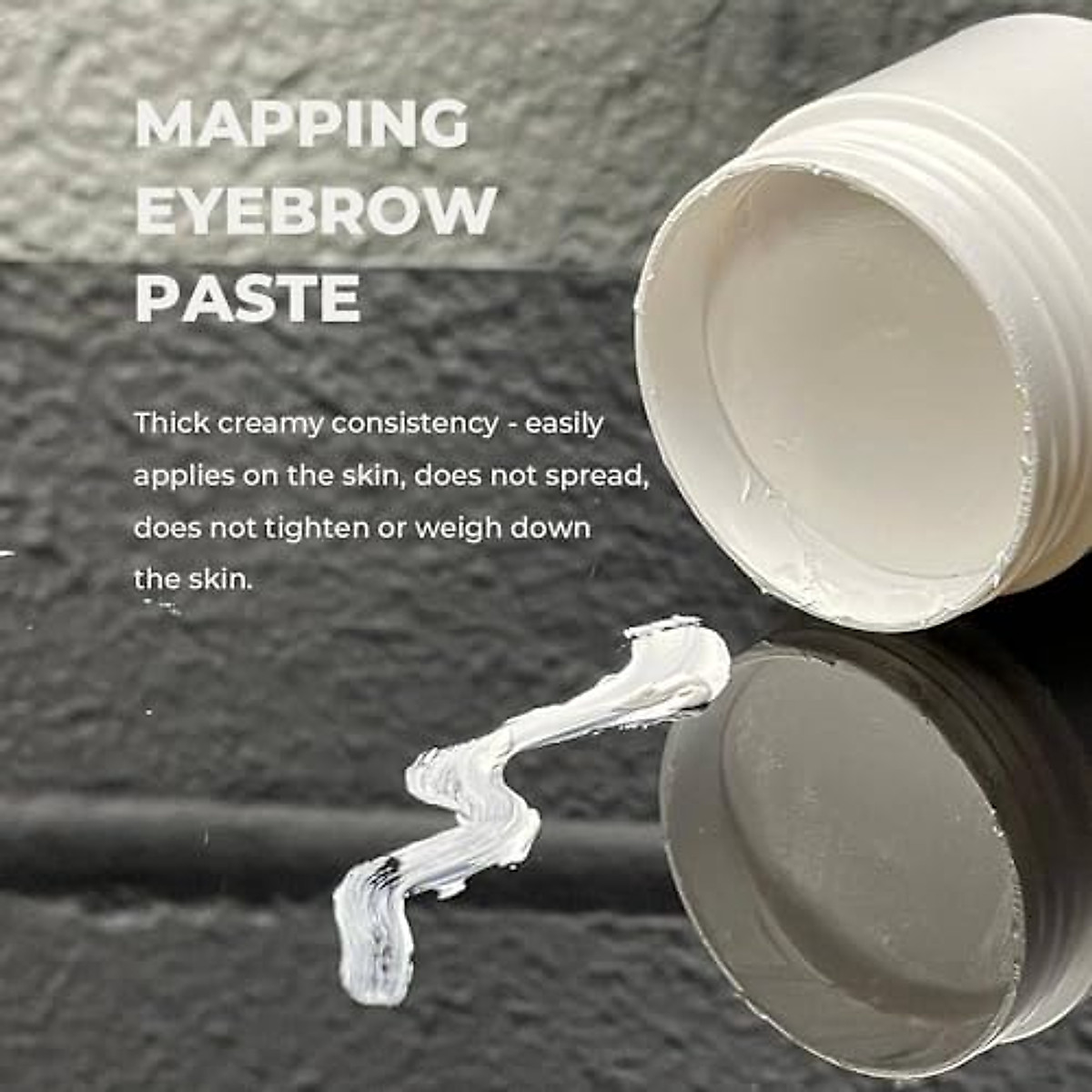 Brow Mapping Kit with White Brow Paste [Large 15g Bottle] White Brow Mapping String [30 m ] and 2 Eyebrow Brush Set for Microblading Supplies, PMU Supplies and Brow Brush Microblading Kit; Brow brush