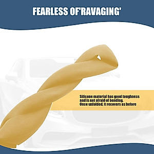 ZBGUN 1 PC Car Steering Wheel Protective Cover, 14.96" All-Season Anti-Slip Silicone Round Steering Wheel Cover, Universal Modified Decorative Accessories, Suitable for Most Car Models (Beige)