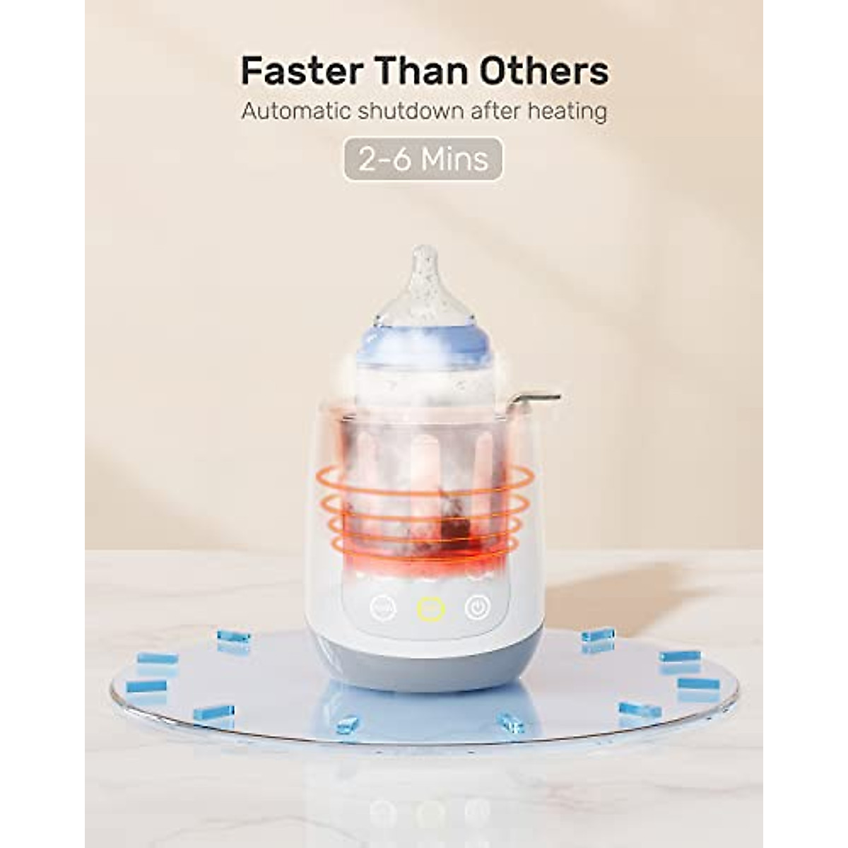 Bottle Warmer, Baby Bottle Warmer 10-in-1 Fast Baby Food Heater&Thaw BPA-Free Milk Warmer with IMD LED Display Accurate Temperature Control for Breastmilk or Formula for Bottles