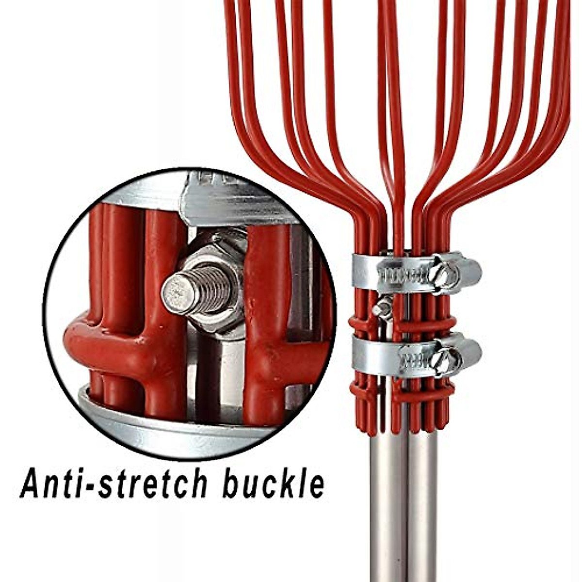 FLY HAWK Fruit Picker Tool, a 8-Foot-Long Fruit Picker Equipped with Optional Splicing of Lightweight Stainless Steel to Pick Apples, Oranges and Fruit Trees (8 Foot)