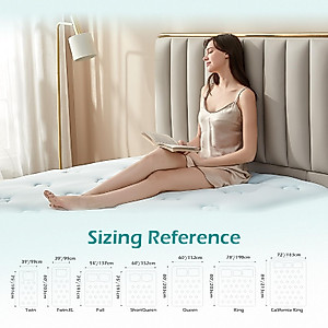 Hansleep Memory Foam RV Mattress Pad Short Queen, Pillow Top Mattress Topper Short Queen for Back Pain Relief with Egg Crate Gel Foam, Camping Mattresses Cover, 60" x 80", White