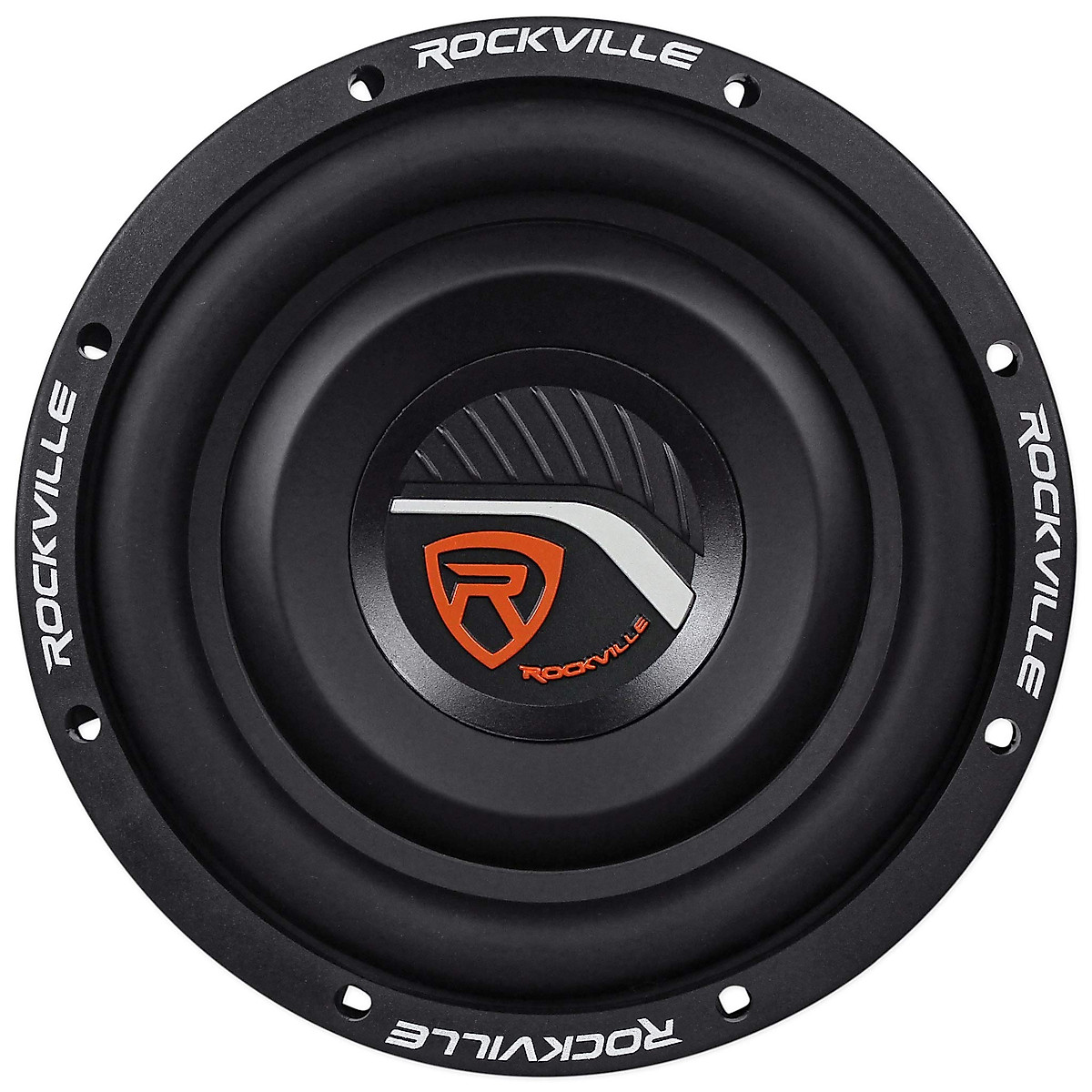 Rockville W8T4-S4 8" Shallow Mount 1000w Peak Car Subwoofer 4-Ohm Sub 250w RMS CEA Rated