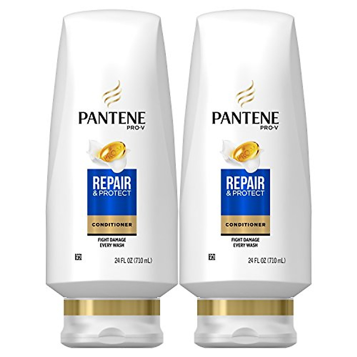 Pantene Sulfate Free Conditioner for Damaged Hair, Repair and Protect, 24 Fl Oz (Pack of 2) (Packaging May Vary)