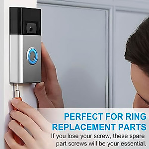 Belleone Doorbell Security Screws Bolts Replacement with Screwdriver, T6 Torx Head Safety Screws, 2 Pack