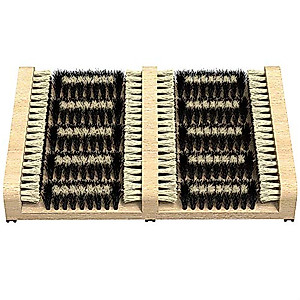 SCRUBIT Boot Scraper Brush – Flat Door Scrubber Mat - All Weather Shoes & Boots Cleaner, Removes Snow, Sand and Mud – 14.2 x 10 in. (1)