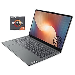 Lenovo IdeaPad 5 Laptop, 15" FHD IPS Touchscreen, 8-core AMD Ryzen 7 5825U (>i7-1180G7), Wi-Fi 6, FHD Webcam, Fingerprint Reader, USB-C, Windows 11 Home, W/Mouse Pad (16GB RAM | 512GB PCIe SSD)