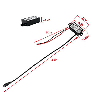 12V to 5V Converter ZZHXSM DC 12V to 5V Micro USB Power Adapter Buck Converter Module Ring Alarm Keypad Converter Step Down Module Compatible with Ring Alarm Keypad USB Straight Plug
