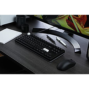 DROP DCX White-on-Black Keycap Set, Doubleshot ABS, Cherry MX Style Keyboard Compatible with 60%, 65%, 75%, TKL, WKL, Full-Size, 1800 layouts and More (White-on-Black)
