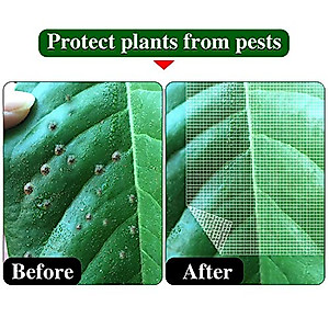 Sirozi 3 Pack Garden Barrier Net with Drawstring, 4.5 x 3.5 Feet Plant Protect Cover Mesh Tomato Vegetable Barrier Bag for Against Bird Squirrels