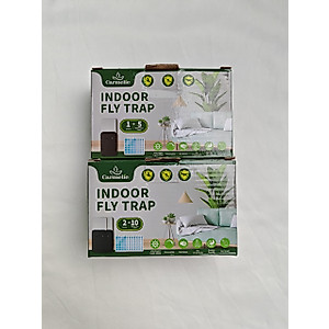 Indoor Plug-in Fly Trap - Flying Insect Trap for Flies, Mosquitoes, Moths, Rodent，Mouse，Mice - Safe & Effective - 3 Device(Black) + 15 Glue Boards