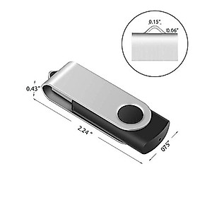 Enfain USB 2.0 4GB Flash Drives Bulk Small Capacity Thumb Drives 25 Pack (Black)