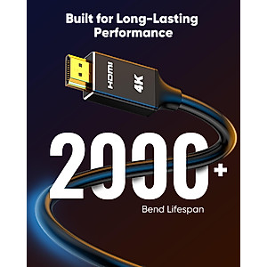 Capshi 4K Long HDMI Cable 25 FT, 18Gbps High Speed in-Wall CL3 Rated HDMI Cord 2.0, 4K HDR,HDR10,HDCP 2.2,ARC,Video 4K Ultra HD,2160p,HD 1080p,3D, Compatible with Roku TV/HDTV/PS5/Blu-ray