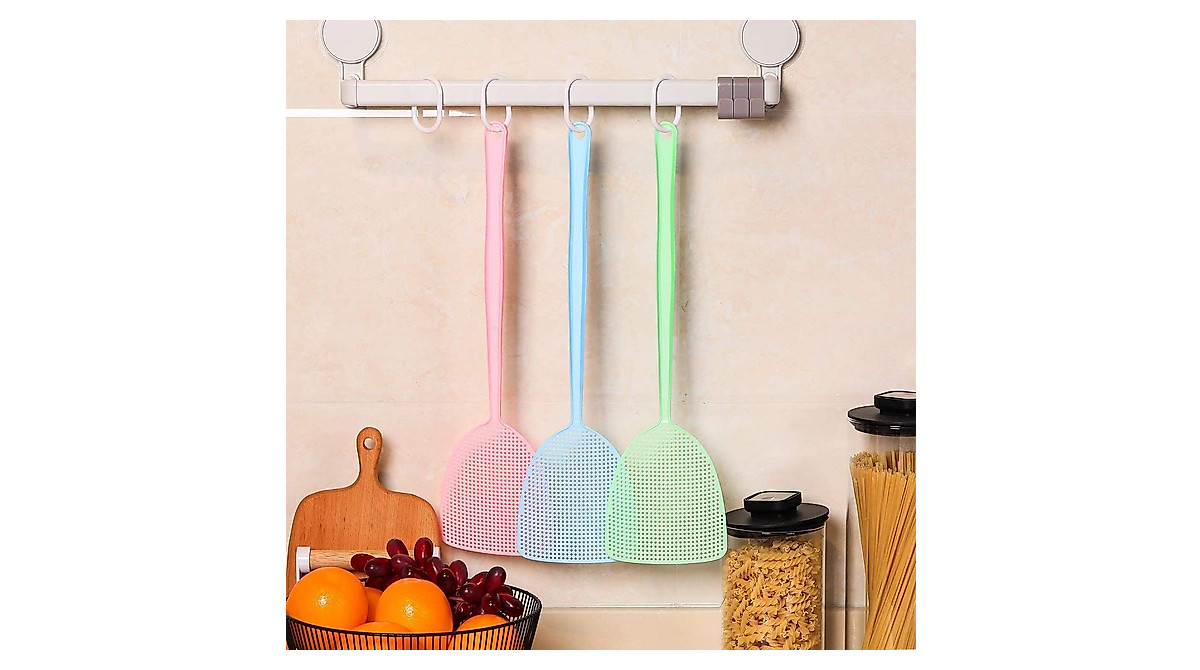 Chelory Heavy Duty Fly Swat Set - 4 Pack Assorted Colors