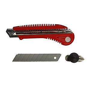 SDI-5421 Snap-off Utility Knife with 12 Set of Sk2+cr Blades, 18mm Heavy Duty Cutter