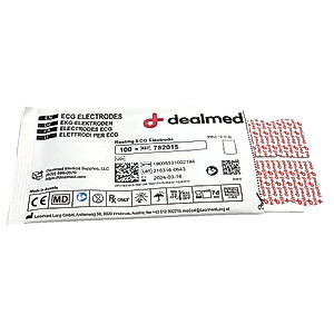 Dealmed Resting ECG Electrodes - Single Use Pads with Self Adhesive Stickers for Electrocardiogram & EKG Heart Monitoring Machines for Hospital, EMS & Medical Screening (1,000 Count)