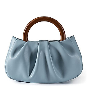 Milan Chiva Cloud Pouch Bag Gabbi Ruched Handbag Chic Dumpling Clutch Purses with Removable Strap MC-1007JN