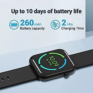 Ticwatch GTH smartwatch 24H Skin Temperature Measurement Blood Oxygen 24H Heart Rate Monitoring Sleep Tracking 5ATM Water Resistant Rating Stress Tracking 10 Days Battery Life Smart Watch