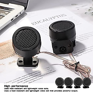 ANRONCH 4 Pcs 500W Dome Tweeters Car Speaker, TP-006A High Power Stereo Car Tweeter Mini Dome Tweeter Speakers Surface Mounting on Car Truck and Boat