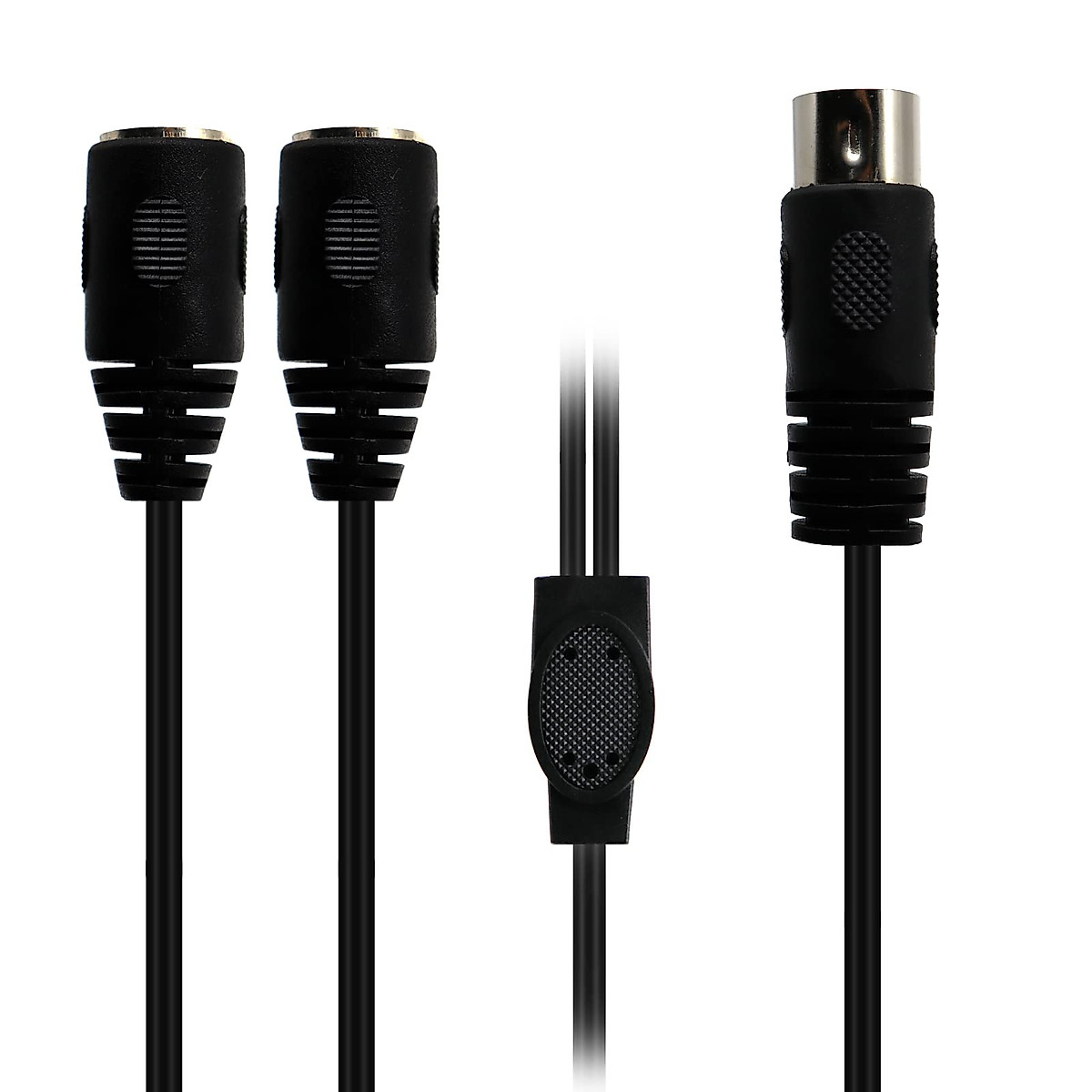 LOKEKE 8 Pin DIN MIDI Splitter Cable, 8 Pin DIN DIMI Male to 2 Din 8 Pin Female Y Cable Cord Wire Audio Socket Compatible with Bang Olufsen PowerLink MK2(8Pin to 8Pin)