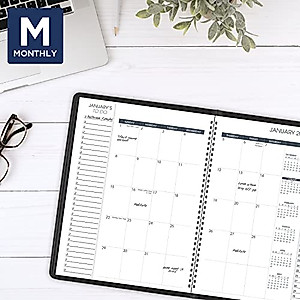 AT-A-GLANCE 2023 Weekly & Monthly Appointment Book, Quarter-Hourly, 8-1/4" x 11", Large, Triple View, Black (70950V05)