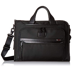TUMI - Alpha 3 Slim Deluxe Portfolio Bag - Organizer Briefcase for Men and Women - Black