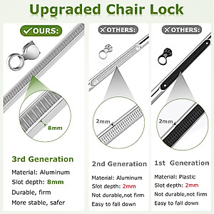 Suteck Zero Gravity Chair, Reclining Camping Lounge Chair w/Removable Cushion, Upgraded Lock and Cup Holder, Reclining Patio Chairs Folding Recliner for Indoor and Outdoor