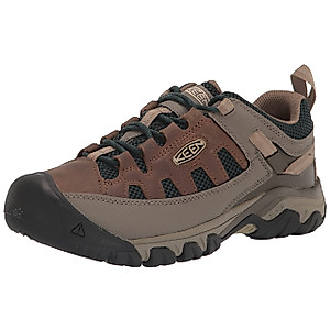 KEEN Women's Targhee Vent Low Height Breathable Hiking Shoes, Timberwolf/Sea Moss, 8.5