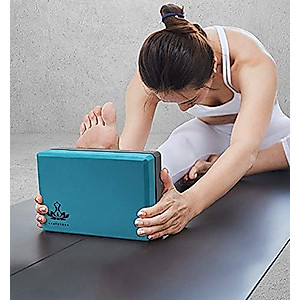Heathyoga Yoga Sets - Yoga Blocks and Strap Set, Non Slip Yoga Towel with Silicone Coating Layer, Free Carry Bag and Spray Bottle