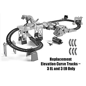Replacement Parts for Thomas The Train - FJL40 ~ Thomas & Friends Trackmaster Dino Escape Train Track Set ~ Replacement Elevation Curve Tracks ~ 3 EL and 3 ER