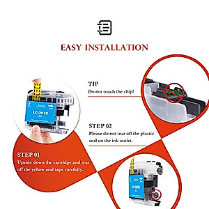 LC201 LC203 Ink Cartridges Compatible for Brother LC201 LC203 Ink Cartridges High Yield, ejet for MFC-J480DW MFC-J880DW MFC-J4420DW MFC-J680DW MFC-J885DW (5 Black, 2 Cyan, 2 Magenta,2 Yellow, 11-Pack)