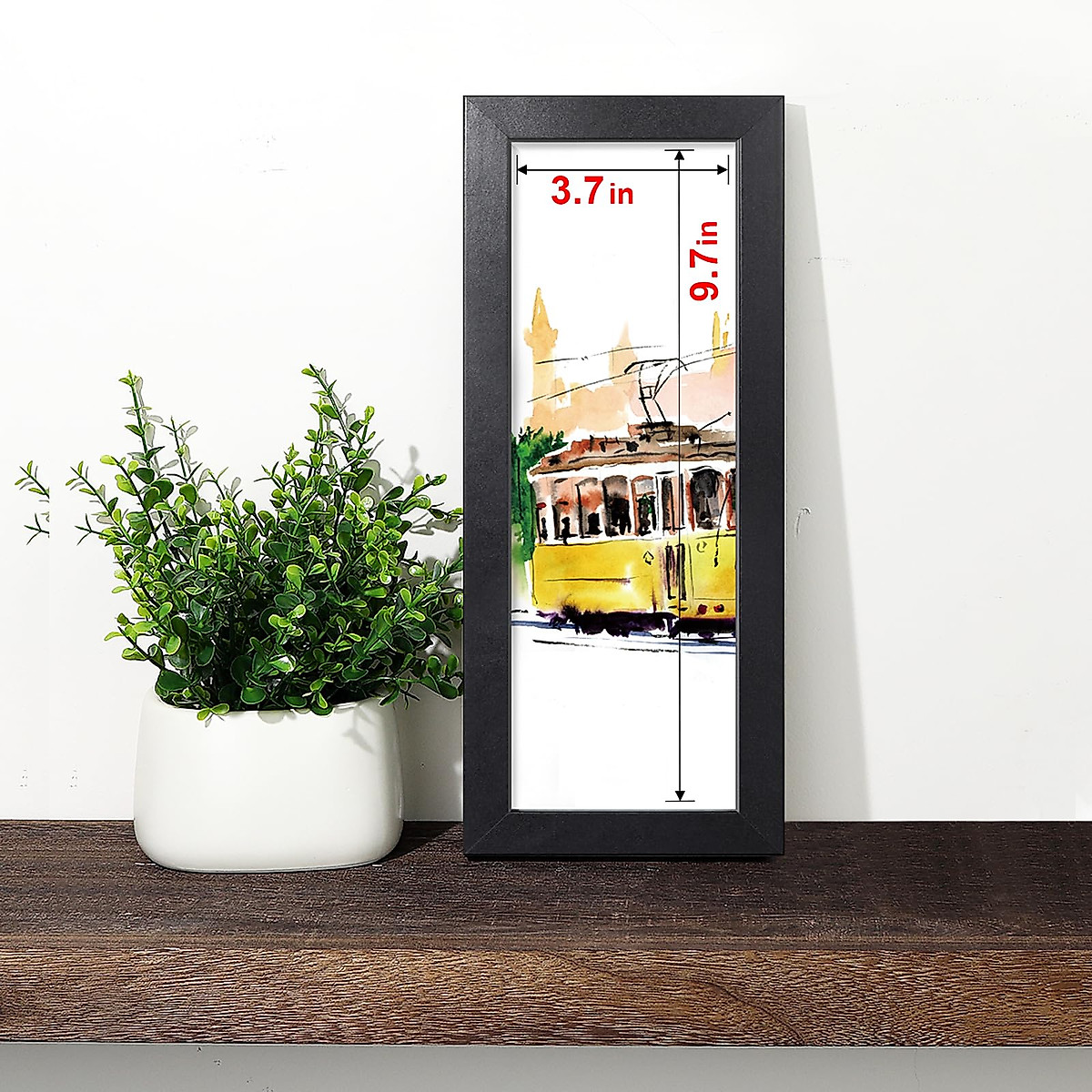 Annecy 4x10 Picture Frames (1 Pack, Black), Simple Designed Photo Frame, For Pictures 4x10 for Wall Mounting, Classic Simple Home Office Decor