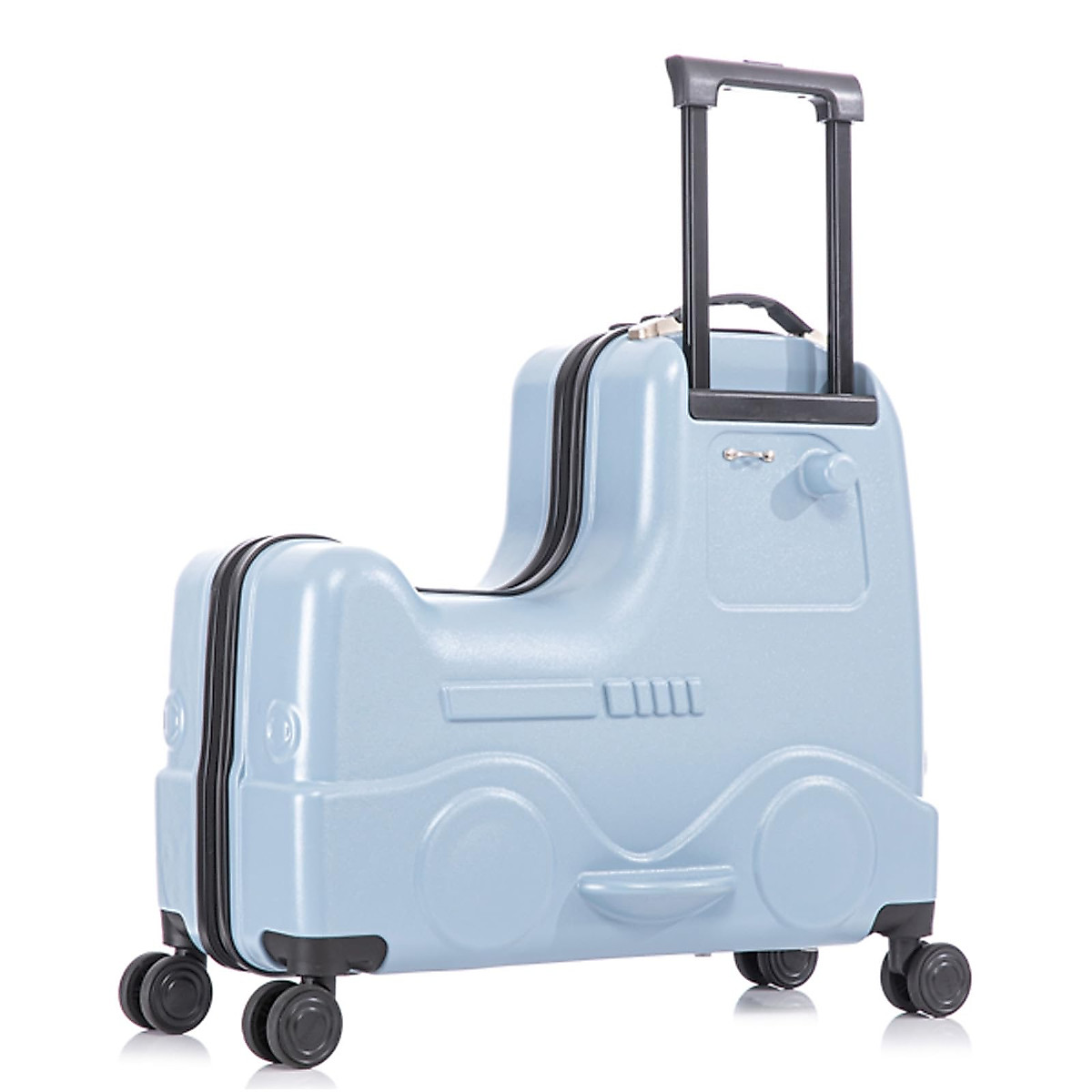 DOWELLIT 22" Kid Ride on Luggage,Child Travel Luggage with Wheels Carry On Suitcase with Password Lock, Rideable Rolling Luggage for Girls/Boys,Blue