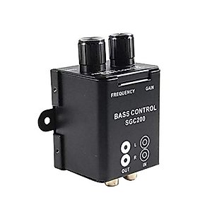KASCLINO Car Bass Controller, External Bass Volume Level Controller Car Audio Amplifier Subwoofer Equalizer Universal Volume Regulator (Black,Size:4x5x3cm)