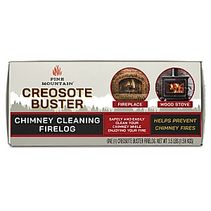 Pine Mountain Creosote Buster Chimney Cleaning Safety Firelog 3.5Lb Log Brown 1 Count, (4152501500)