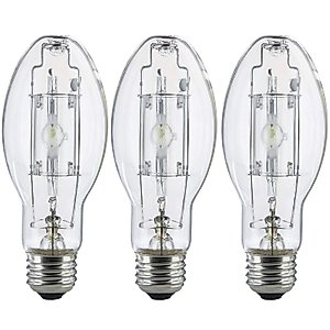 Bluex Bulbs 3 Pack MP100/U/MED 100 Watt Metal Halide ED17 Bulb, Medium Base, Clear Metal Halide Bulb 100W