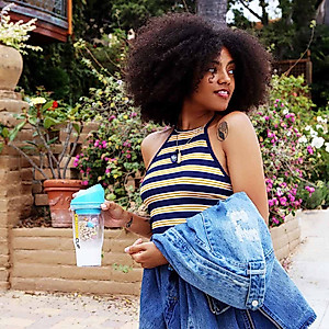 CRUNCHCUP A Portable Cereal Cup - No Spoon. No Bowl. It's Cereal On The Go, XL Blue