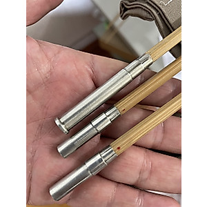 Zhu Bamboo Fly Rod Blank 2 Piece 2 Tips with NS ferrules (7'0'' #4), Silver